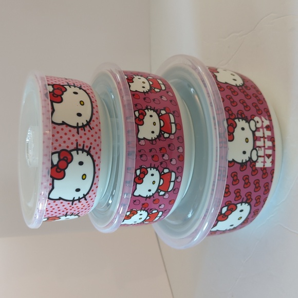 Hello Kitty | Kitchen | Nwt Hello Kitty Ceramic Bowl Set | Poshmark